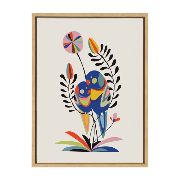 Isabelle & Max™ Rainbow Lorikeet by Rachel Lee - Floater Frame Bold Art on Canvas & Reviews ...
